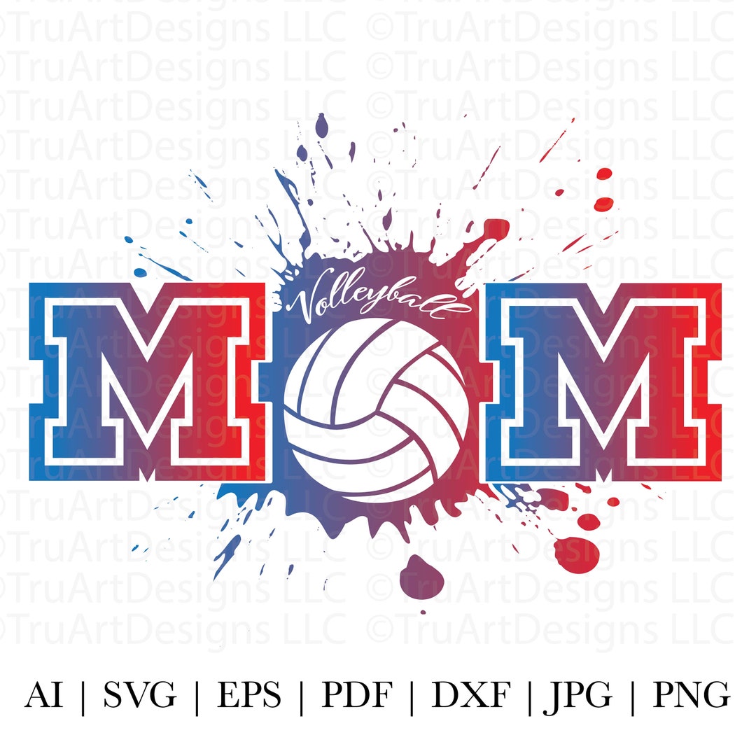 Volleyball Mom Png, Sports Mom Design, PNG for Sublimation, Splatter ...