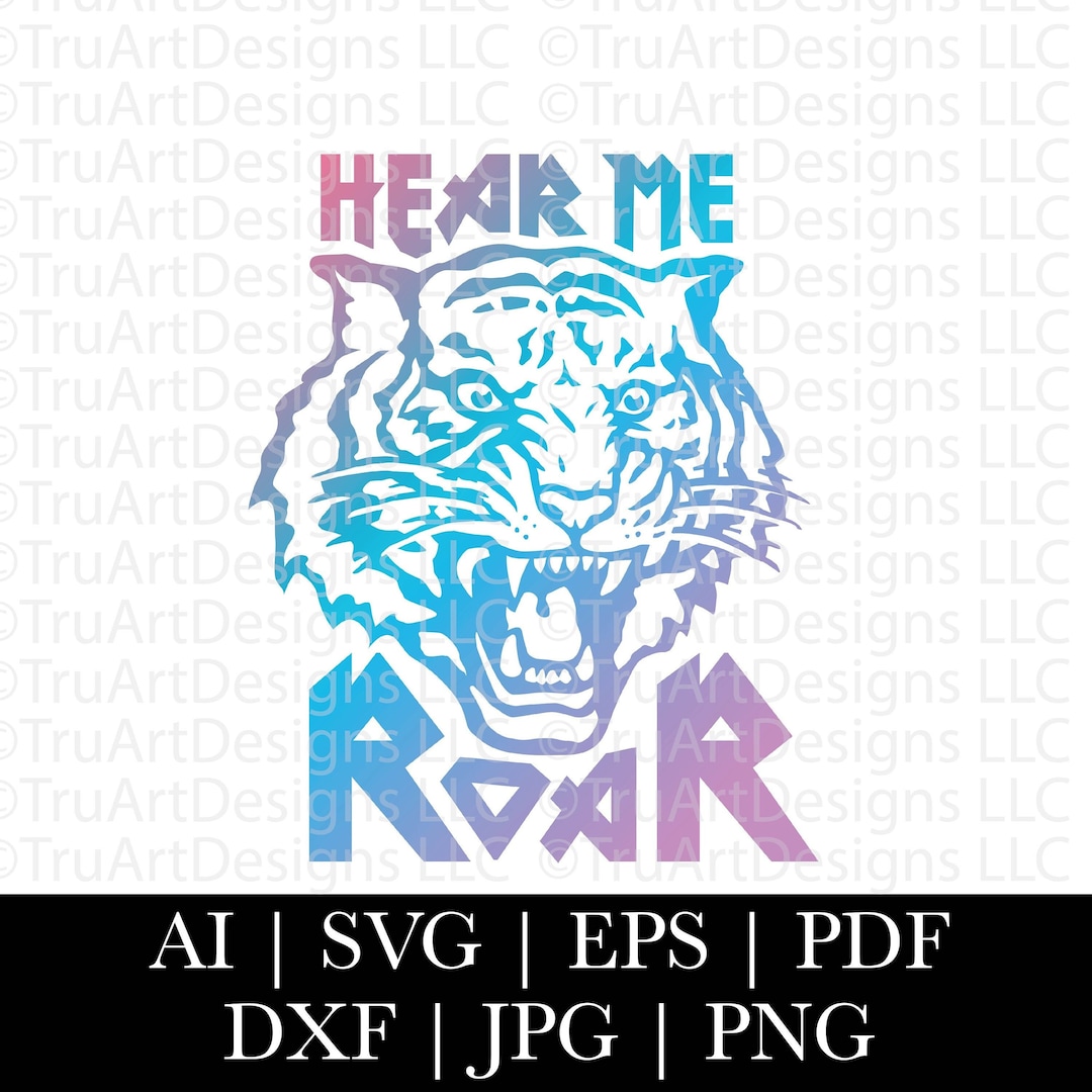 Tiger Png, Tiger Svg, Tiger Roar Svg, Retro Tiger Png, Fierce Tiger ...