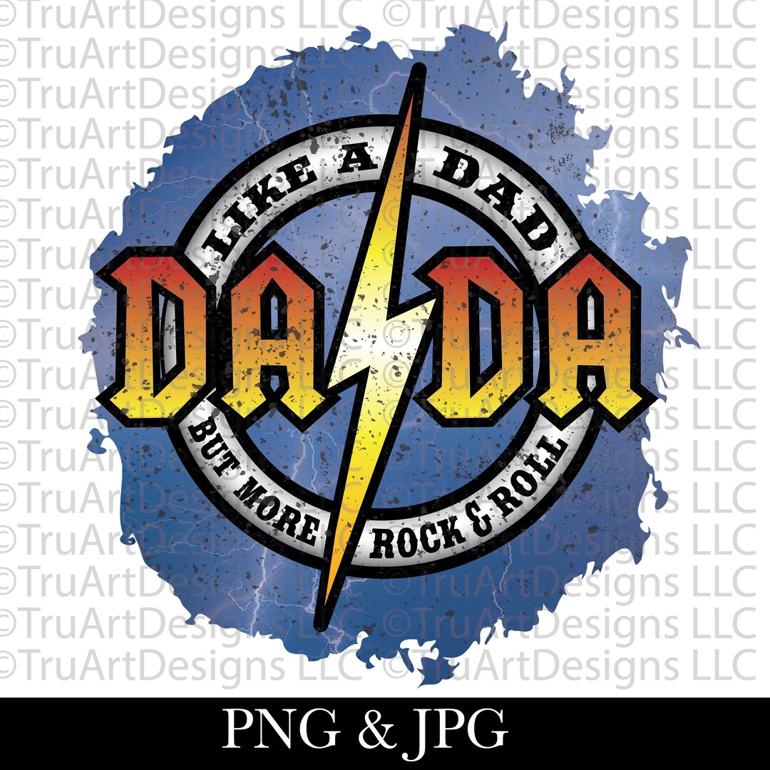 Father's Day Sublimation Design | Rock and Roll Dad | Rock and Roll ...