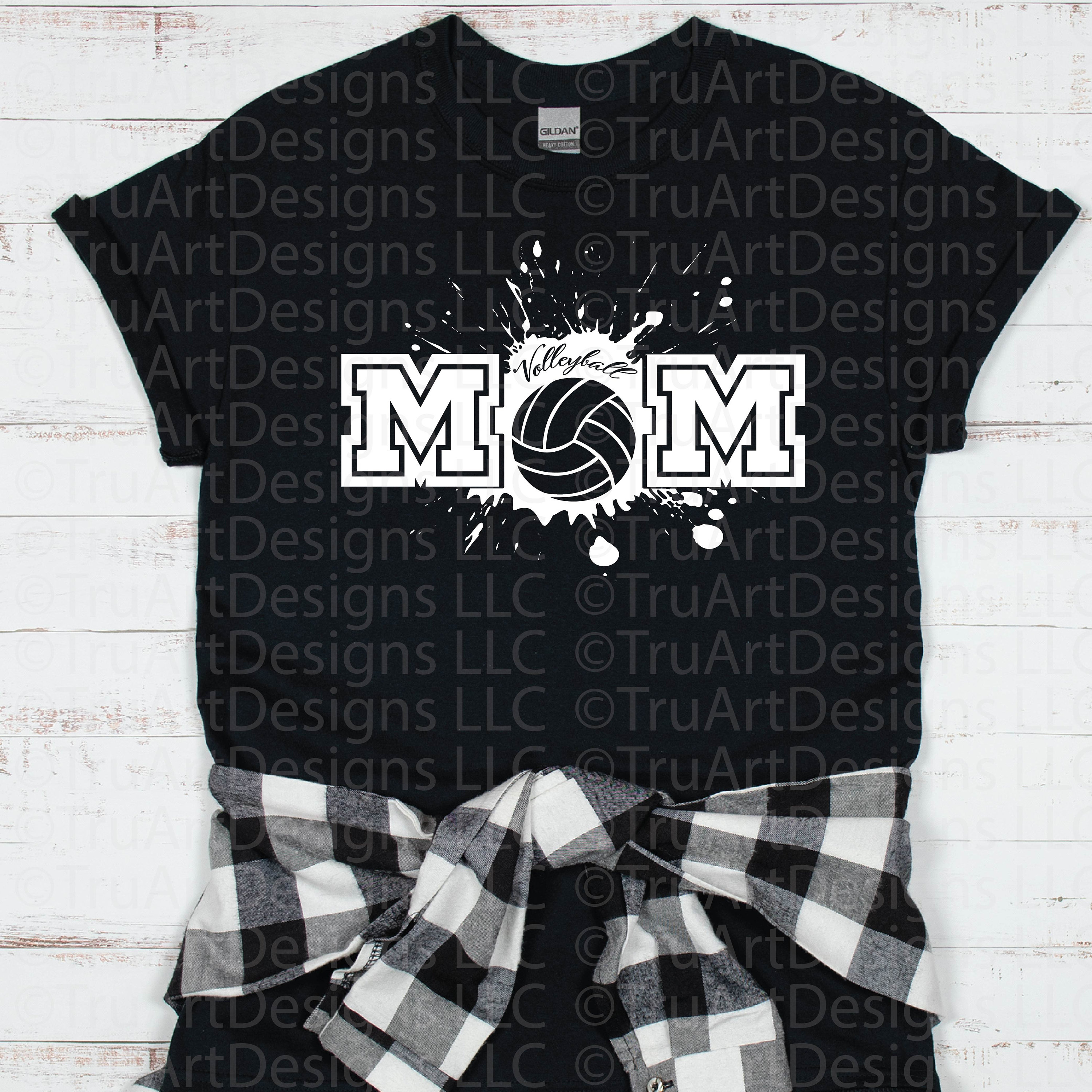 Volleyball Mom Svg, Sports Mom Design, PNG for Sublimation, Splatter ...