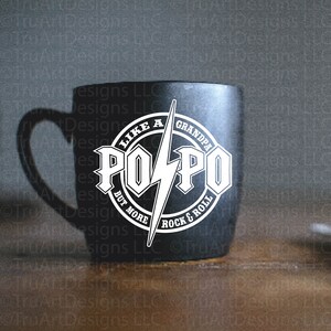 Popo SVG, Rock and Roll Grandpa PNG, Rock Guitar, Music, Papa Rocks ...