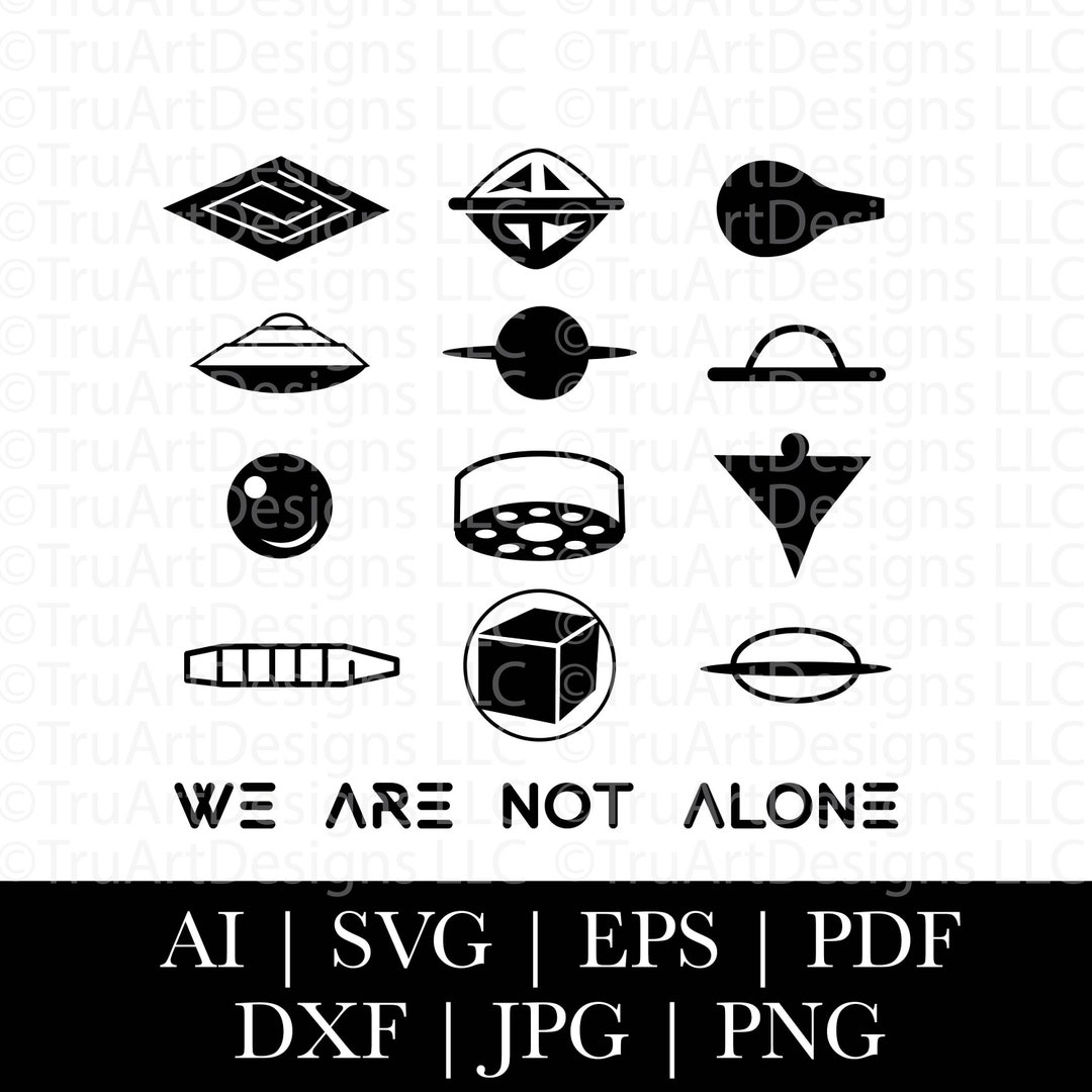 UFO Types, We Are Not Alone Svg, Alien Ufos Png, Aliens Svg, Ufo ...