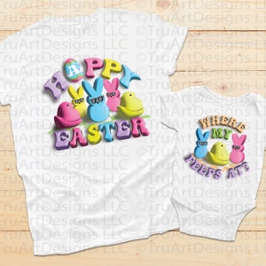 Easter Peeps PNG Bundle, Easter Bunny Png, 8 Pack Sublimation Bundle ...