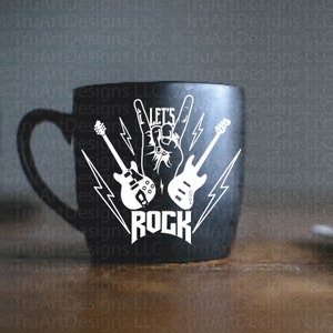 Let's Rock SVG, Lets Rock PNG, Rock and Roll PNG, Rock Guitar, Music ...