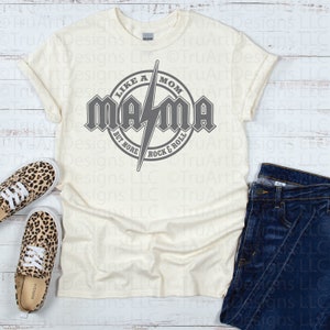 Mama Svg, Rock and Roll MAMA Design, Mother's Day Tshirt PNG, Best Mom ...