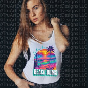 Retro Neon Beach Bums Png, Summer Png, Ocean and Beach Sublimation Png ...