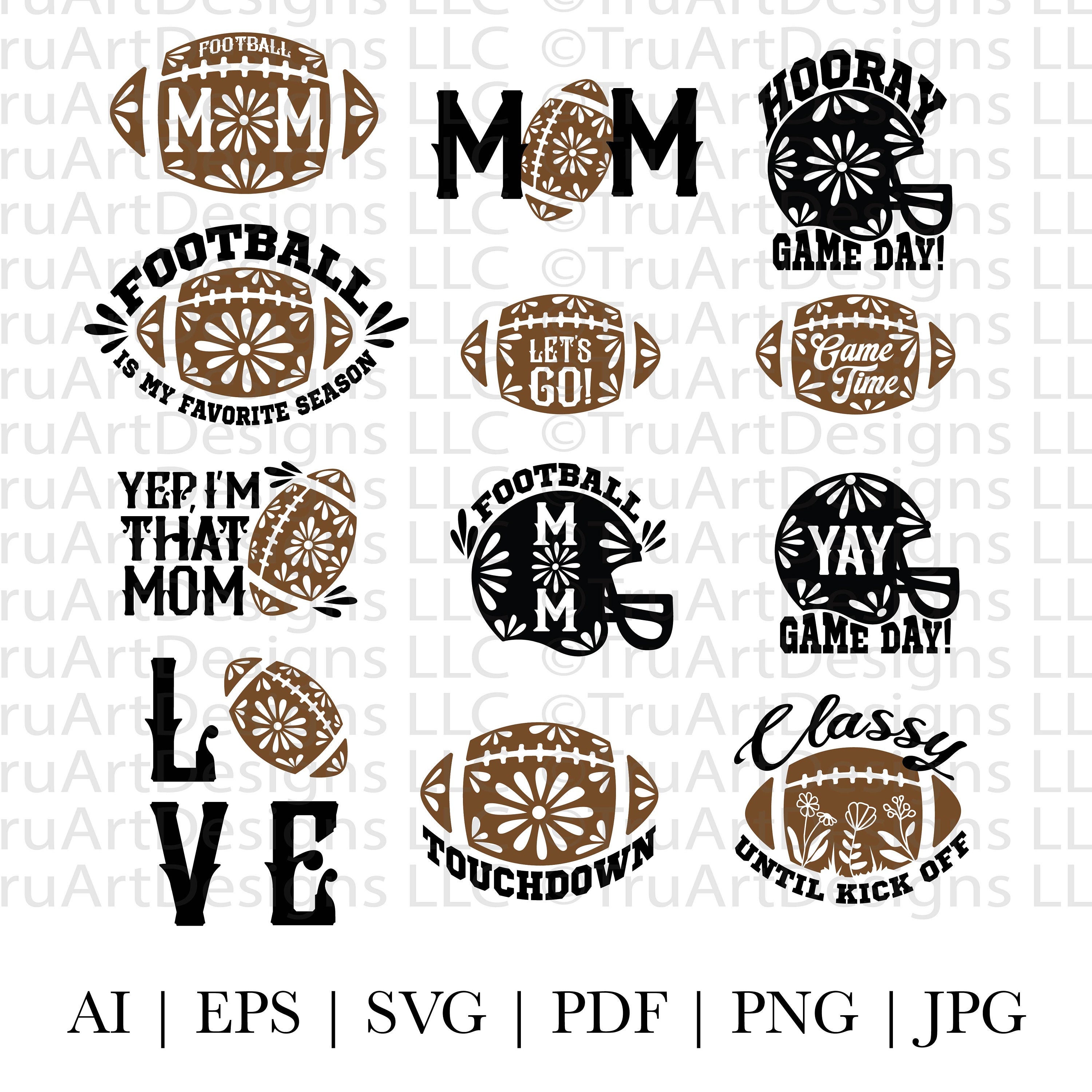 Football Mom SVG Bundle Football Mom PNG Bundle Football Cut - Etsy