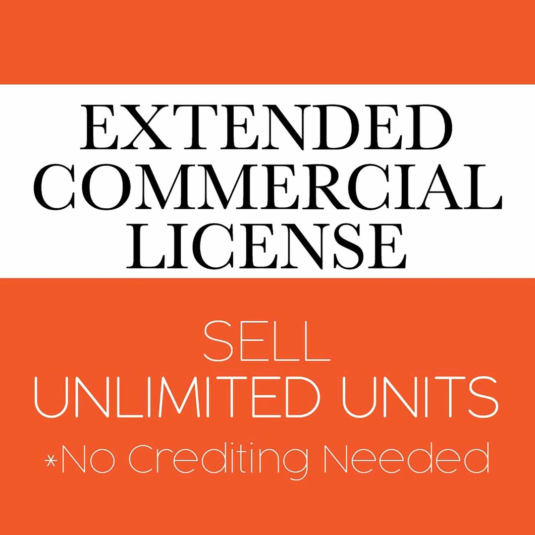 Extended Commercial License | Over 1,000 Units - Etsy