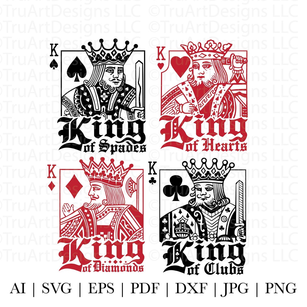 Kings Svg Bundle, King Png Bundle, King Playing Cards Png, King of ...