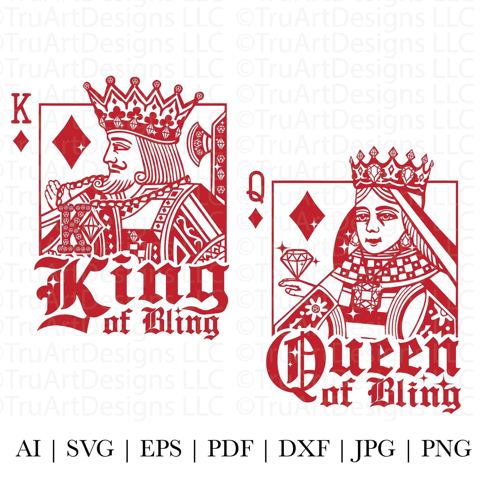 King and Queen of Bling Svg Bundle, Couples Matching Shirts Svg ...