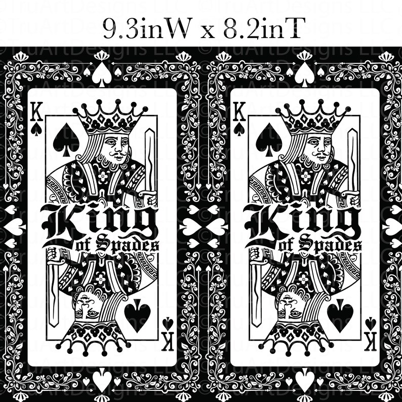 20oz Skinny Tumbler Designs, King and Queen of Spades Png, Spades ...