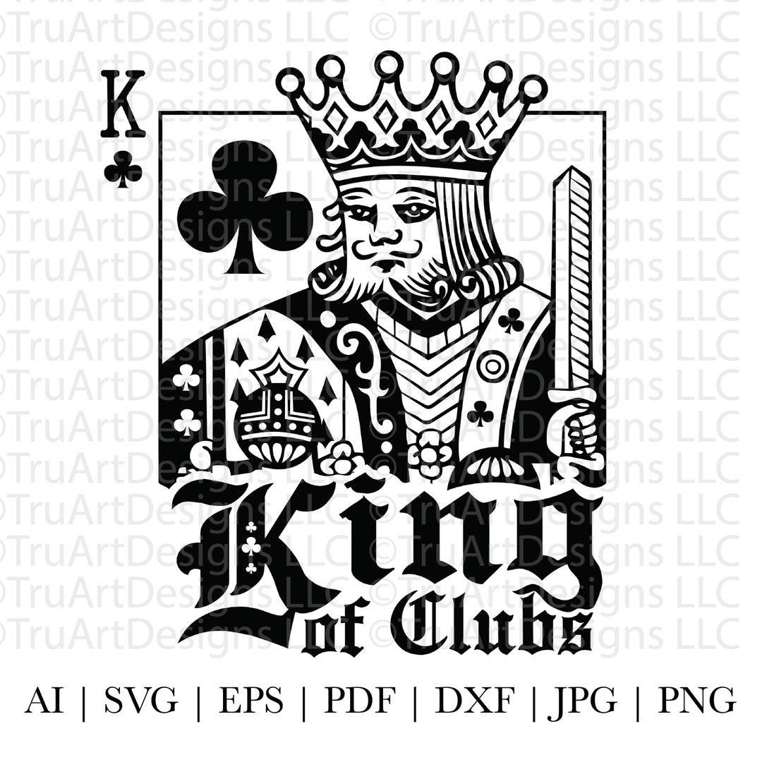 King Png, King of Clubs Svg, King Png, Playing Card Svg, King of Clubs ...