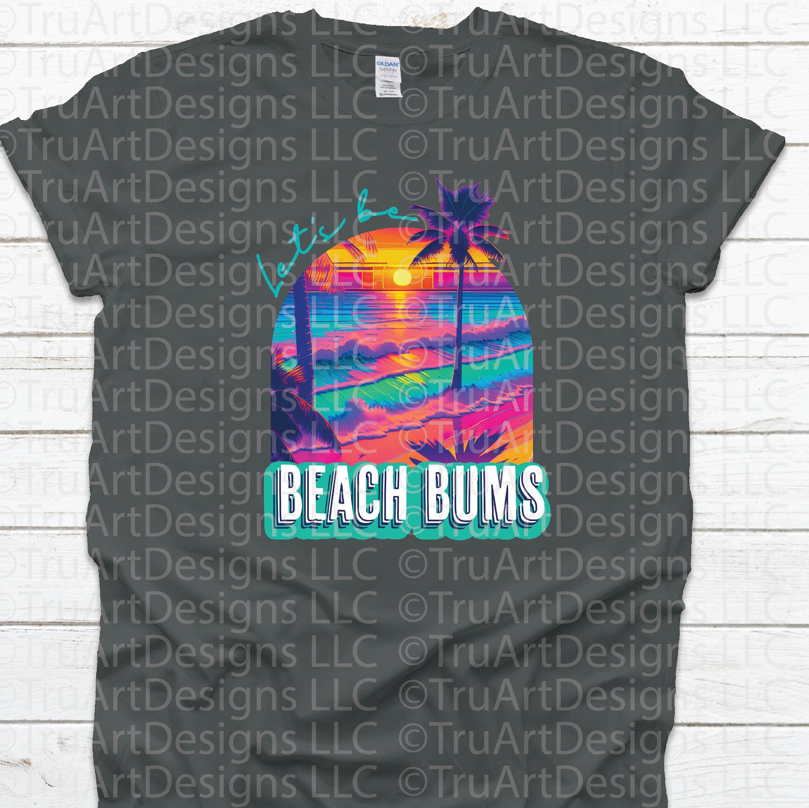 Retro Neon Beach Bums Png, Summer Png, Ocean and Beach Sublimation Png ...