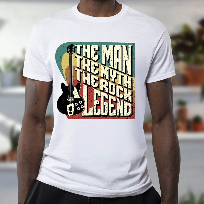 Rock N Roll Design for Him, the Man the Myth the Legend, Mens Retro ...