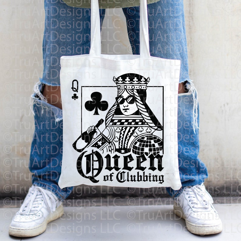 Clubbing Png Queen of Clubbing Svg Playing Card Svg Queen - Etsy