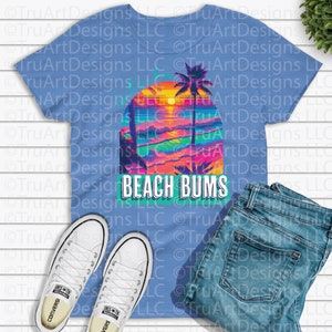 Retro Neon Beach Bums Png, Summer Png, Ocean and Beach Sublimation Png ...
