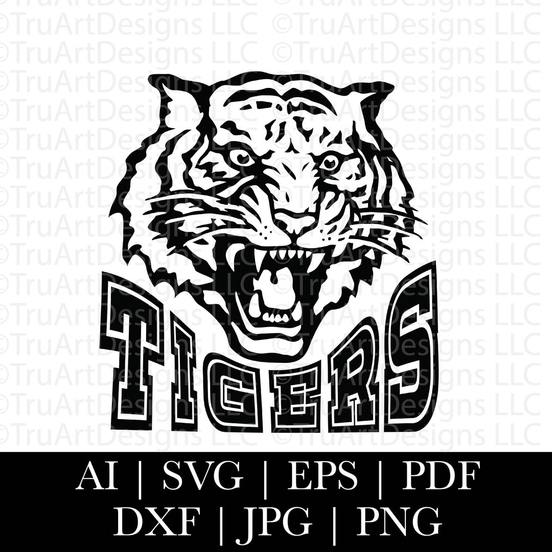 Tigers Png, Tigers Svg, Tigers Mascot Svg, Fierce Tiger, Tiger Clip Art ...