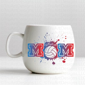 Volleyball Mom Svg, Sports Mom Design, PNG for Sublimation, Splatter ...