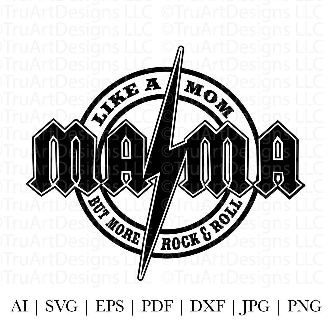 Mama Svg, Rock and Roll MAMA Design, Mother's Day Tshirt PNG, Best Mom ...