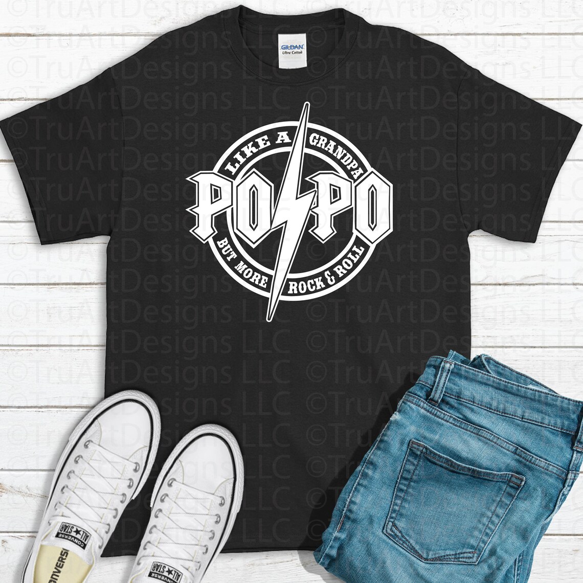 Popo SVG, Rock and Roll Grandpa PNG, Rock Guitar, Music, Papa Rocks ...