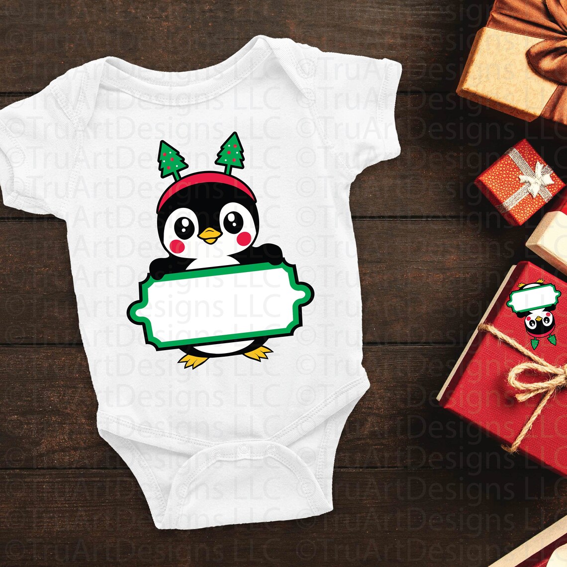 Penguin Svg, Christmas Penguin, Winter Penguin, Cute Baby Penguin Frame ...