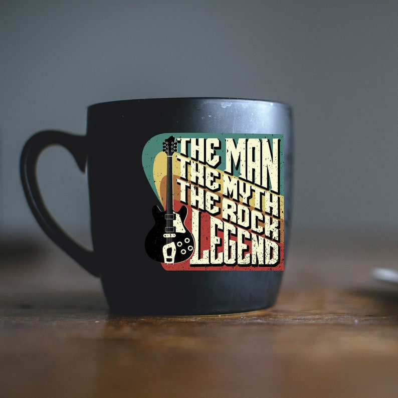 Rock N Roll Design for Him the Man the Myth the Rock Legend | Etsy