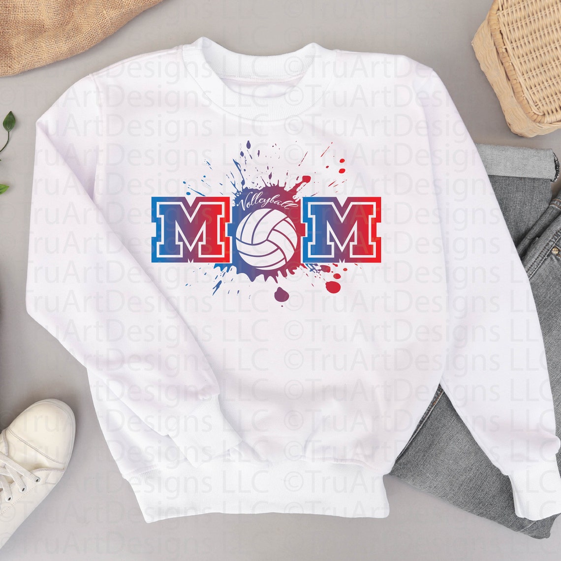 Volleyball Mom Svg, Sports Mom Design, PNG for Sublimation, Splatter ...