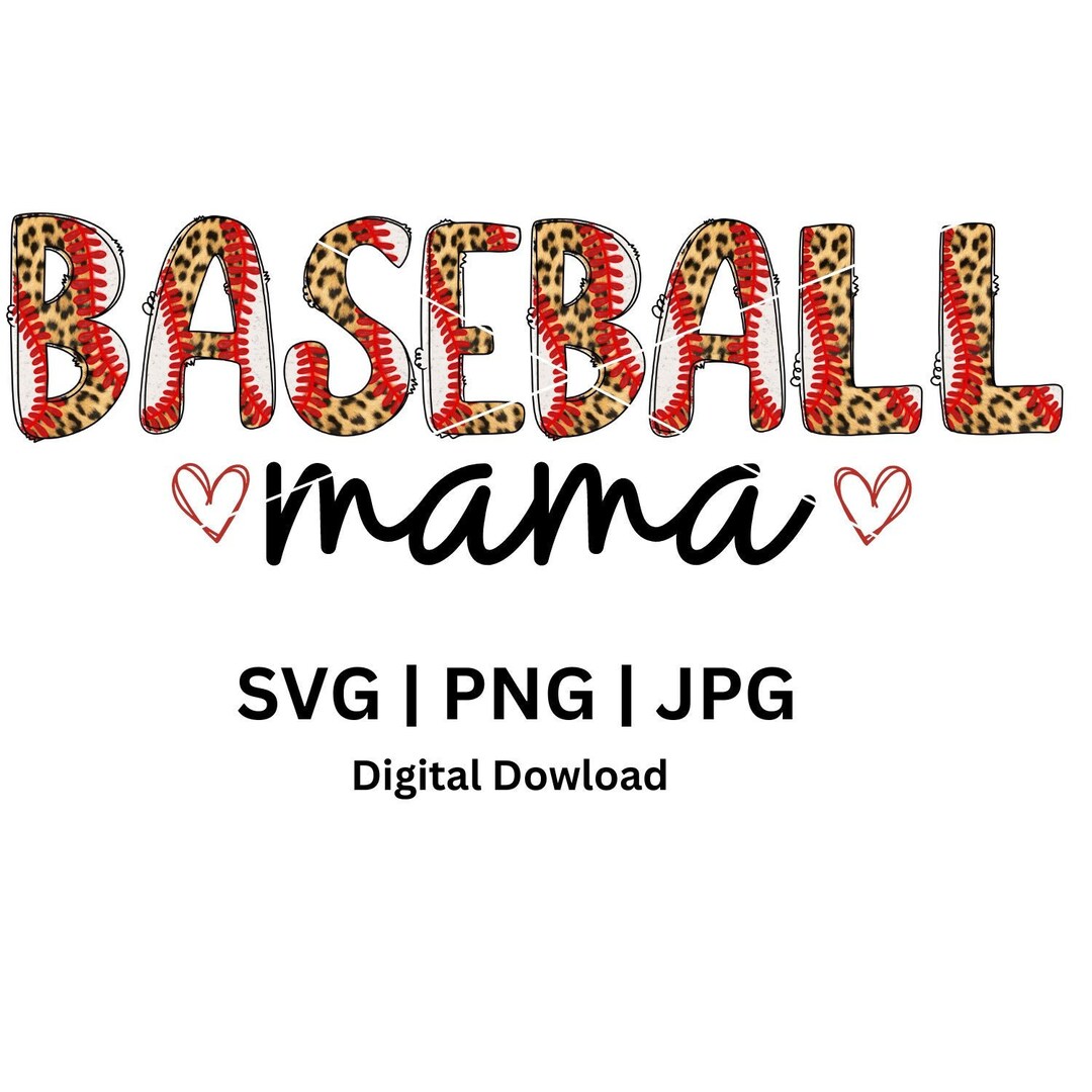 Baseball Mama Leopard SVG Baseball Mom Png Baseball Mama PNG Cheetah ...
