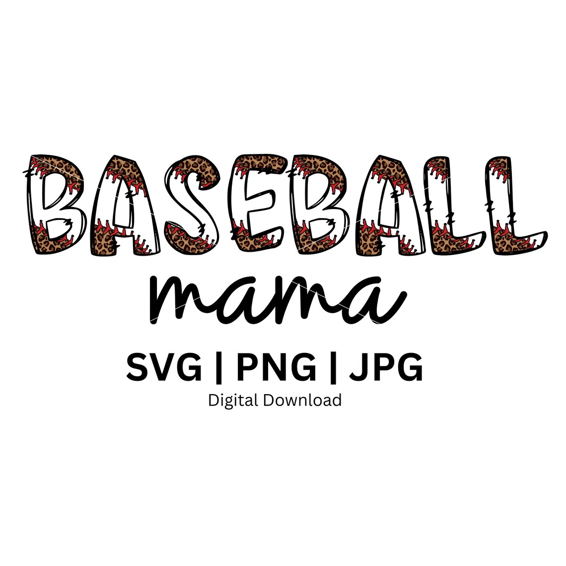Baseball Mama Leopard SVG Baseball Mom Png Baseball Mama PNG Cheetah ...