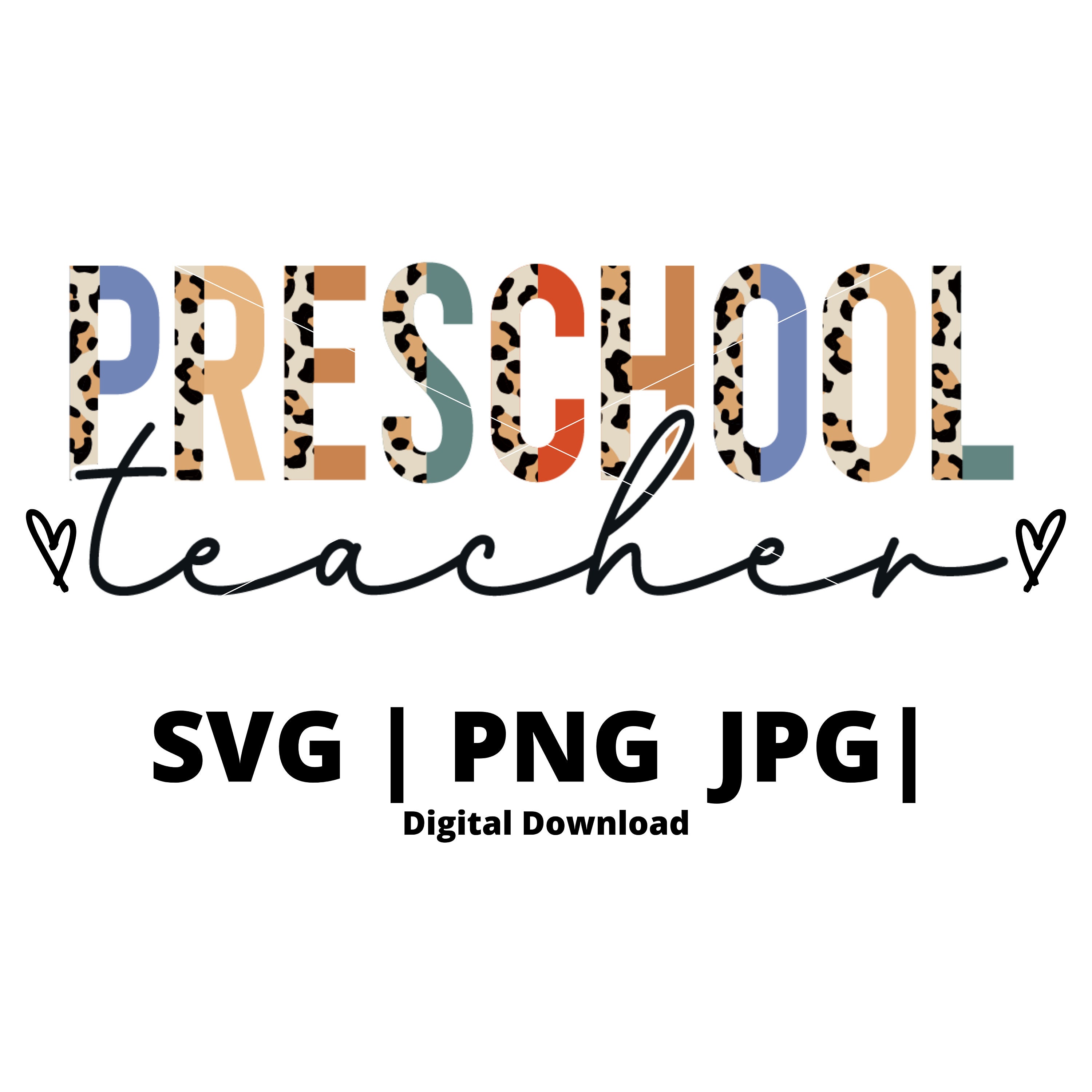 Preschool Teacher SVG Preschool Teacher PNG Preschool Teacher - Etsy