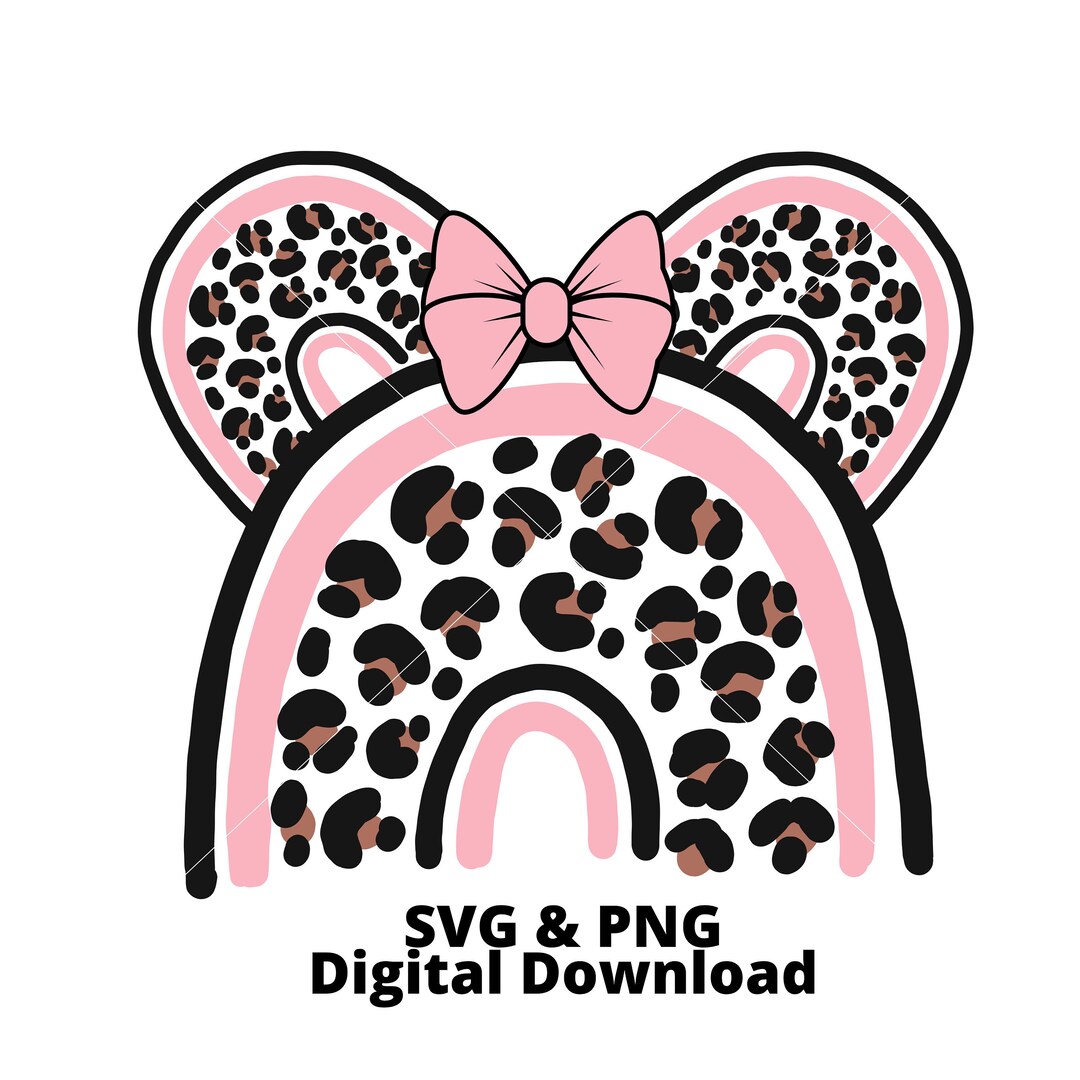 Rainbow SVG & PNG Leopard Rainbows Digital Download Files Cheetah Print ...