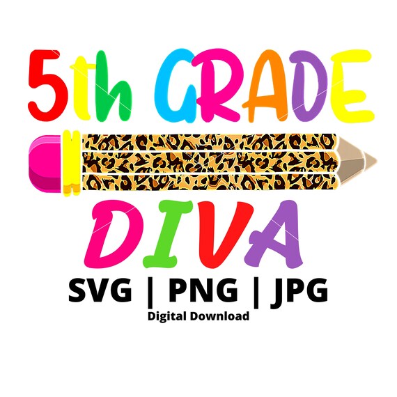 5th Grade SVG Back to School PNG 5th Grade Png Fifth Grade - Etsy