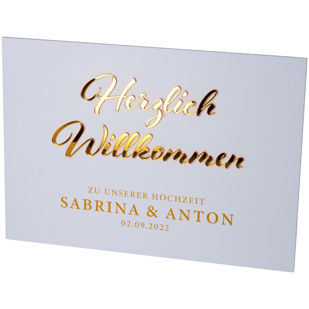 Wedding Welcome Sign | Individual Names & Date | Various Colors - Etsy