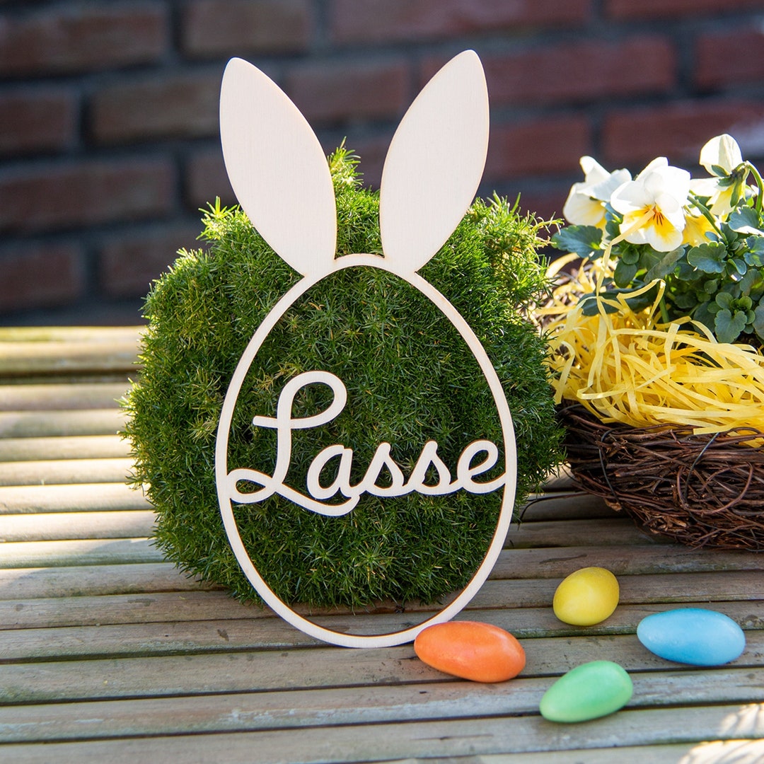 Pendant | Easter Egg | Individual Name | Wood | Various Sizes - Etsy