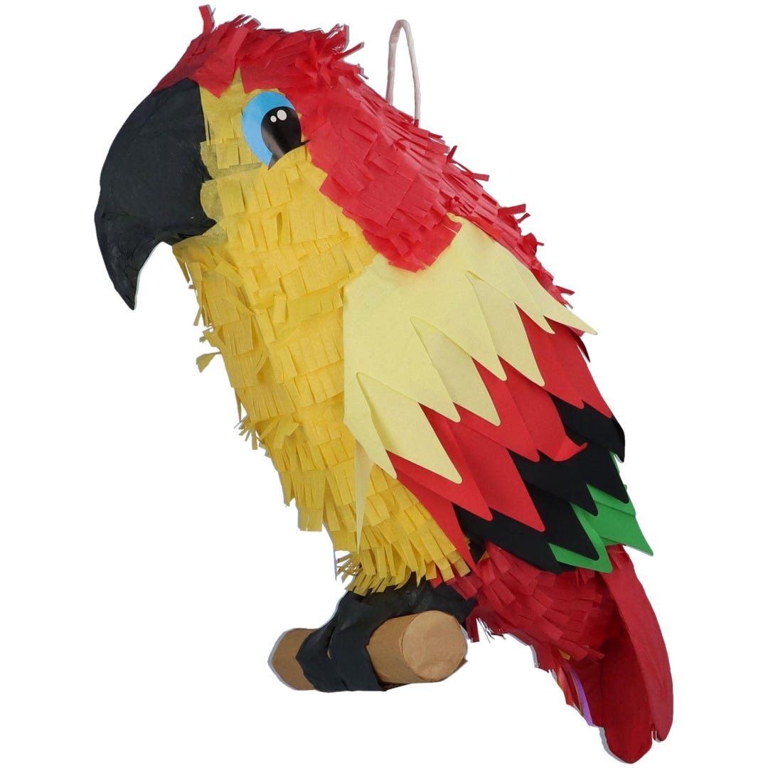 Pinata | Parrot in Red | Piñata to Fill Yourself | Pinata to Smash - Etsy