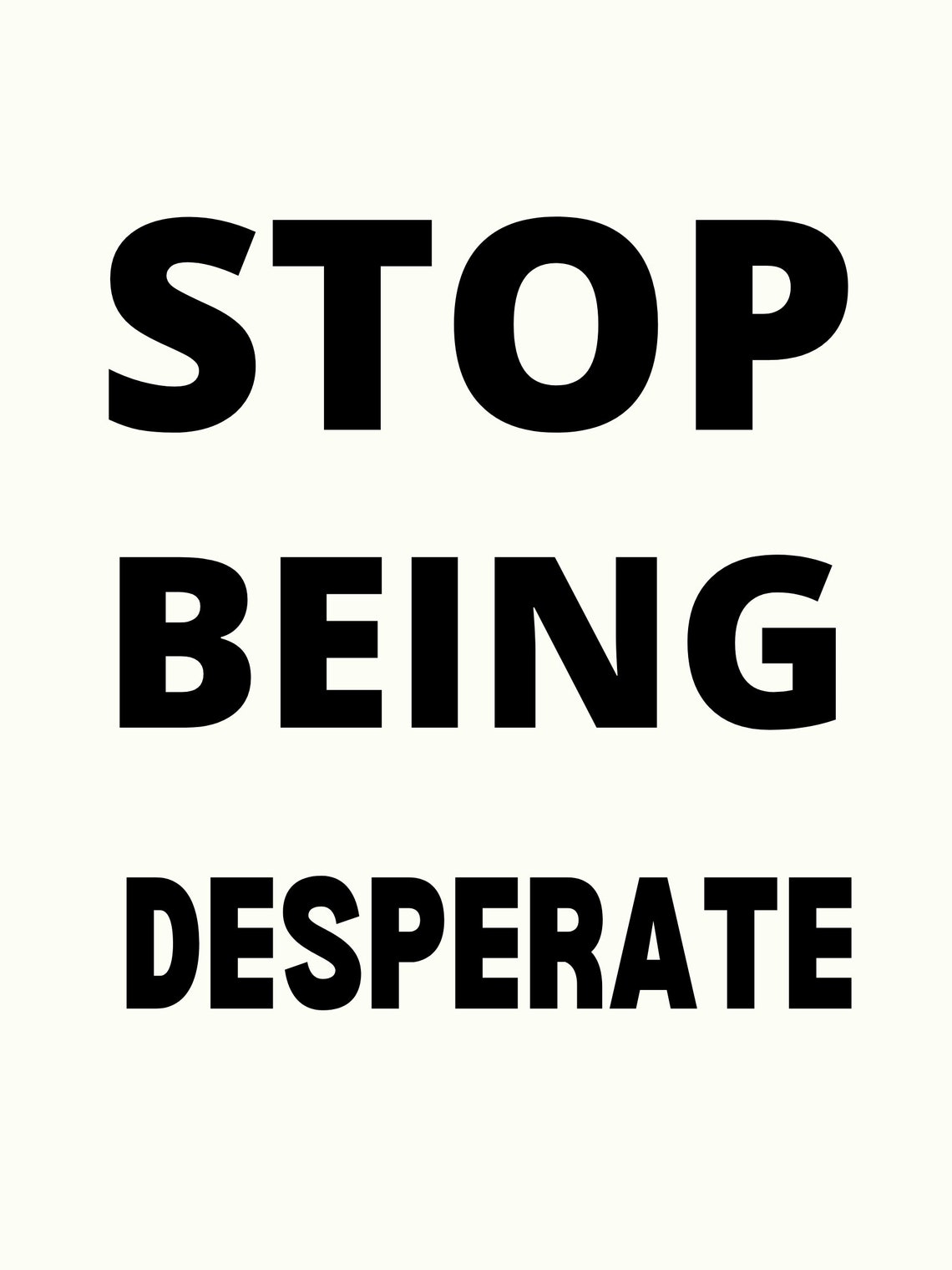 STOP BEING DESPERATE Printable Poster/paris Hilton Tank Top Inspired ...