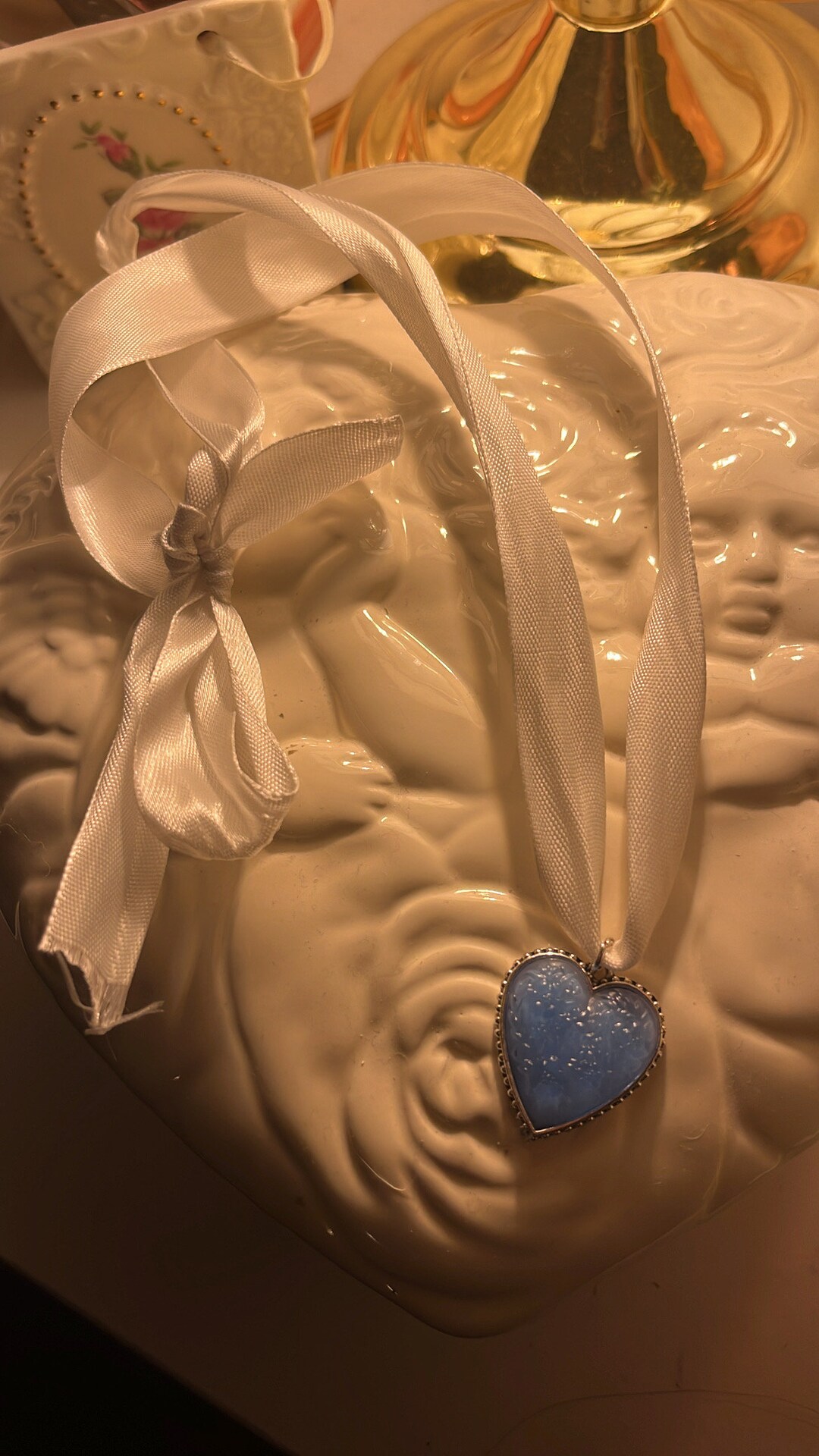 Coquette Heart Necklace - Etsy