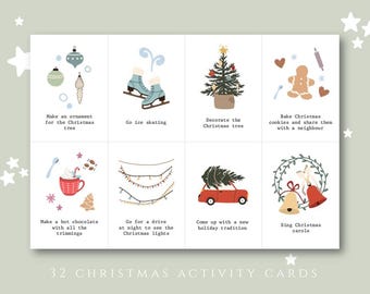 Christmas Activity Cards | Family Kids Advent Activities | Advent ...