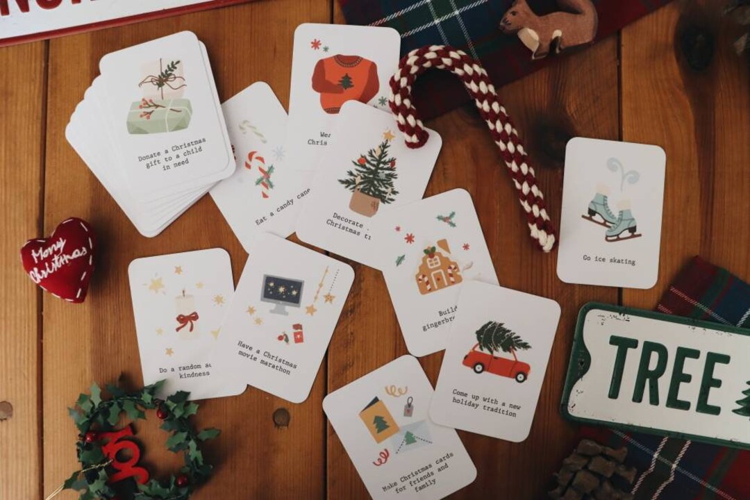 Christmas Activity Cards Family Kids Advent Activities Advent Calendar ...