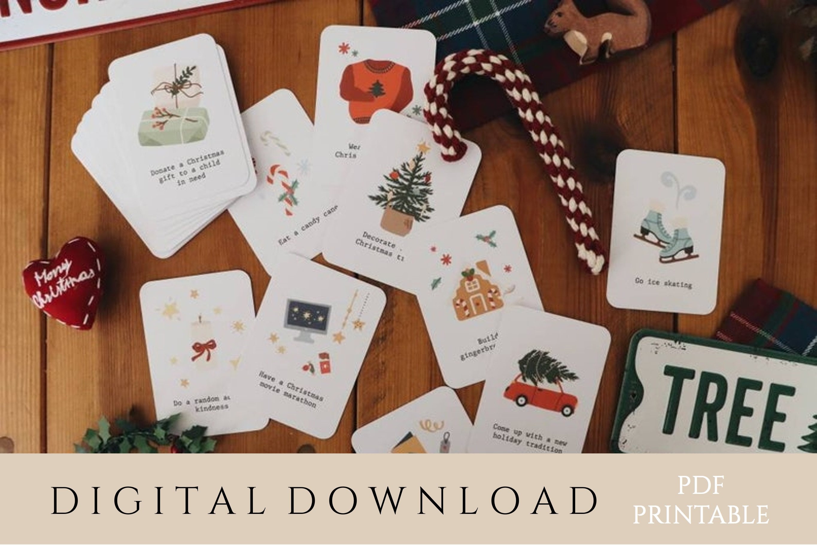 DIGITAL DOWNLOAD Printable Christmas Activity Cards Family - Etsy