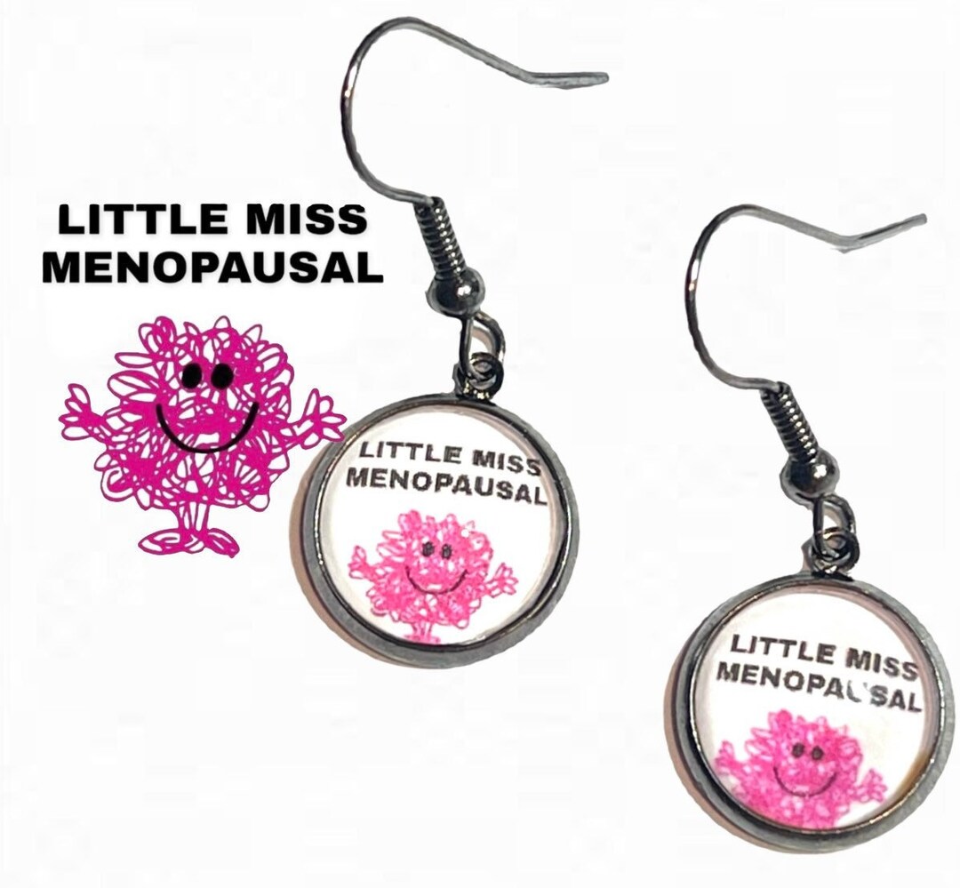 Wechseljahre Lustiges Lustiges Miss Menopausal Gun Metall Ohrhänger ...