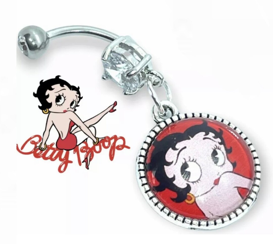 Betty Boop Classic rot retro Betty Boop Cabochon Glas baumeln Bauch ...
