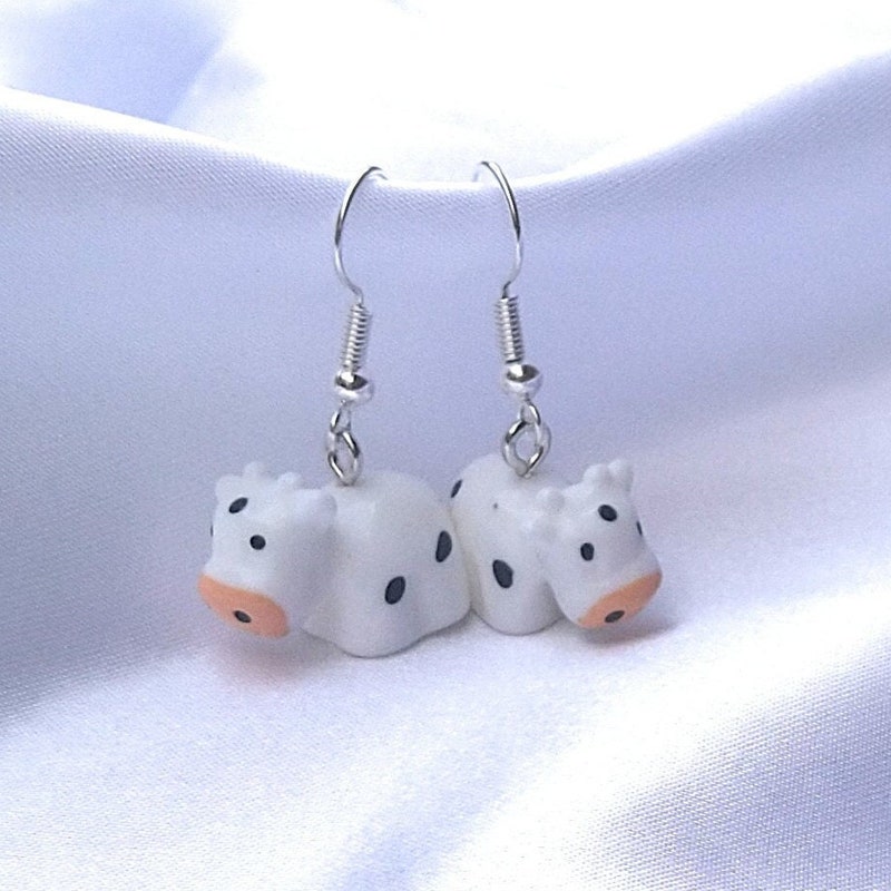 Cow Earrings - Etsy