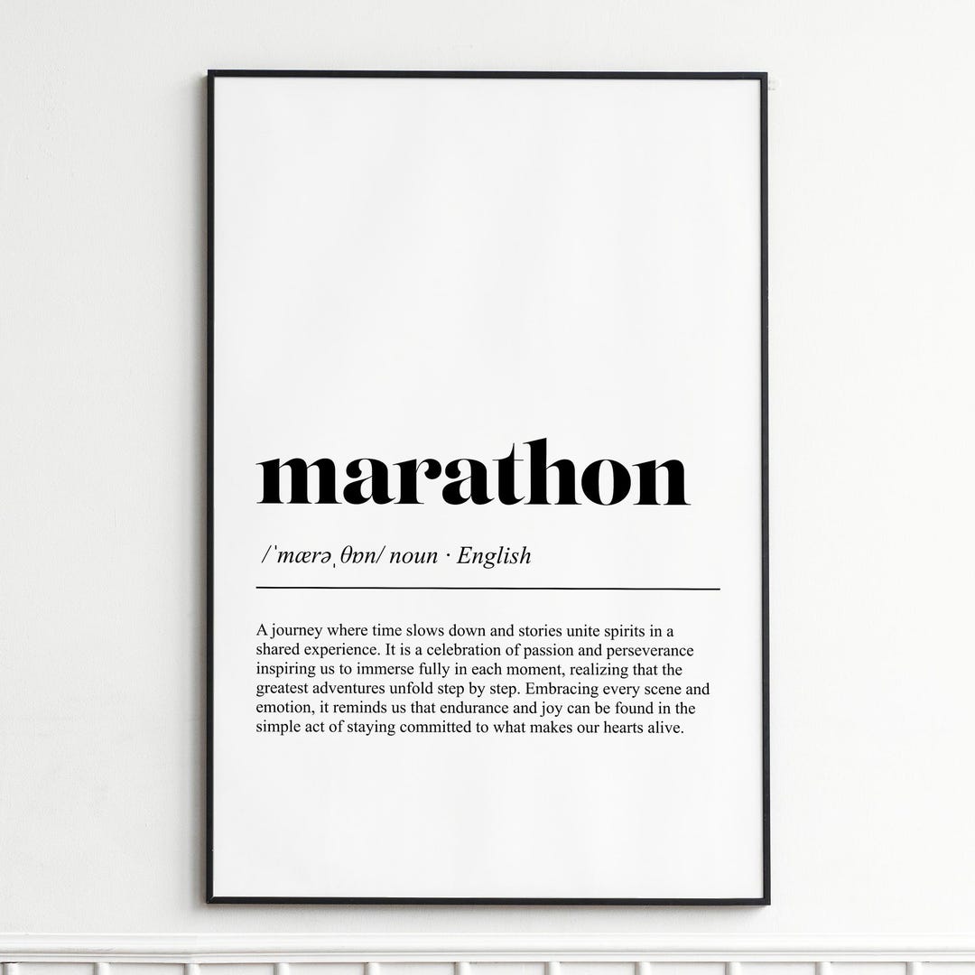 Movie Marathon Definition Print , Typography Wall Art Inspired by ...