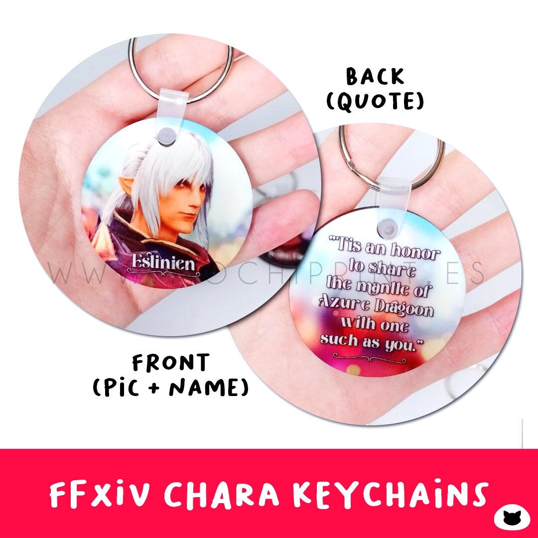 Final Fantasy XIV Keychain, FFXIV Keychain, Customizable, Final Fantasy ...