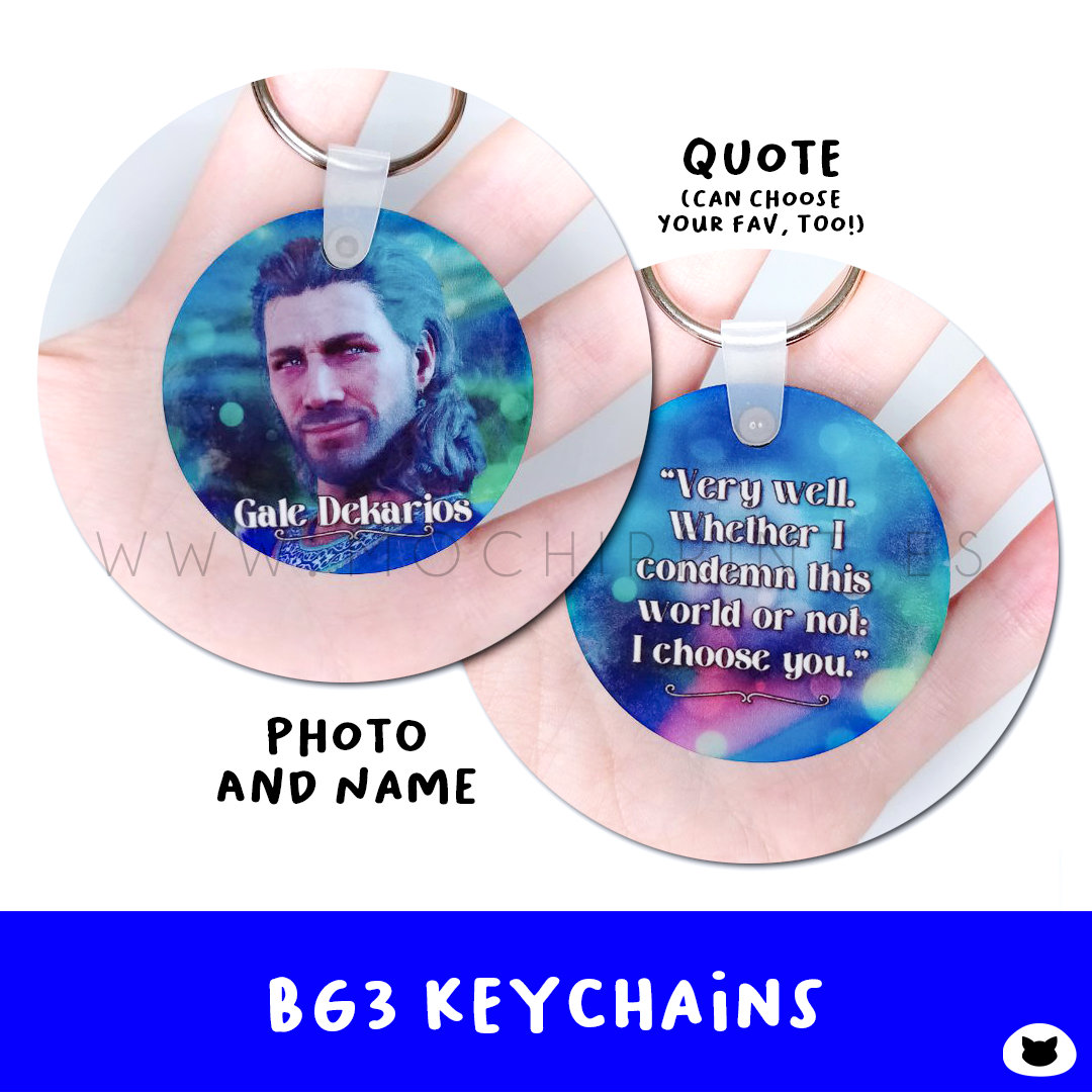 Baldur's Gate 3 Keychain, Baldur's Gate Keychain, Customizable, Baldur ...