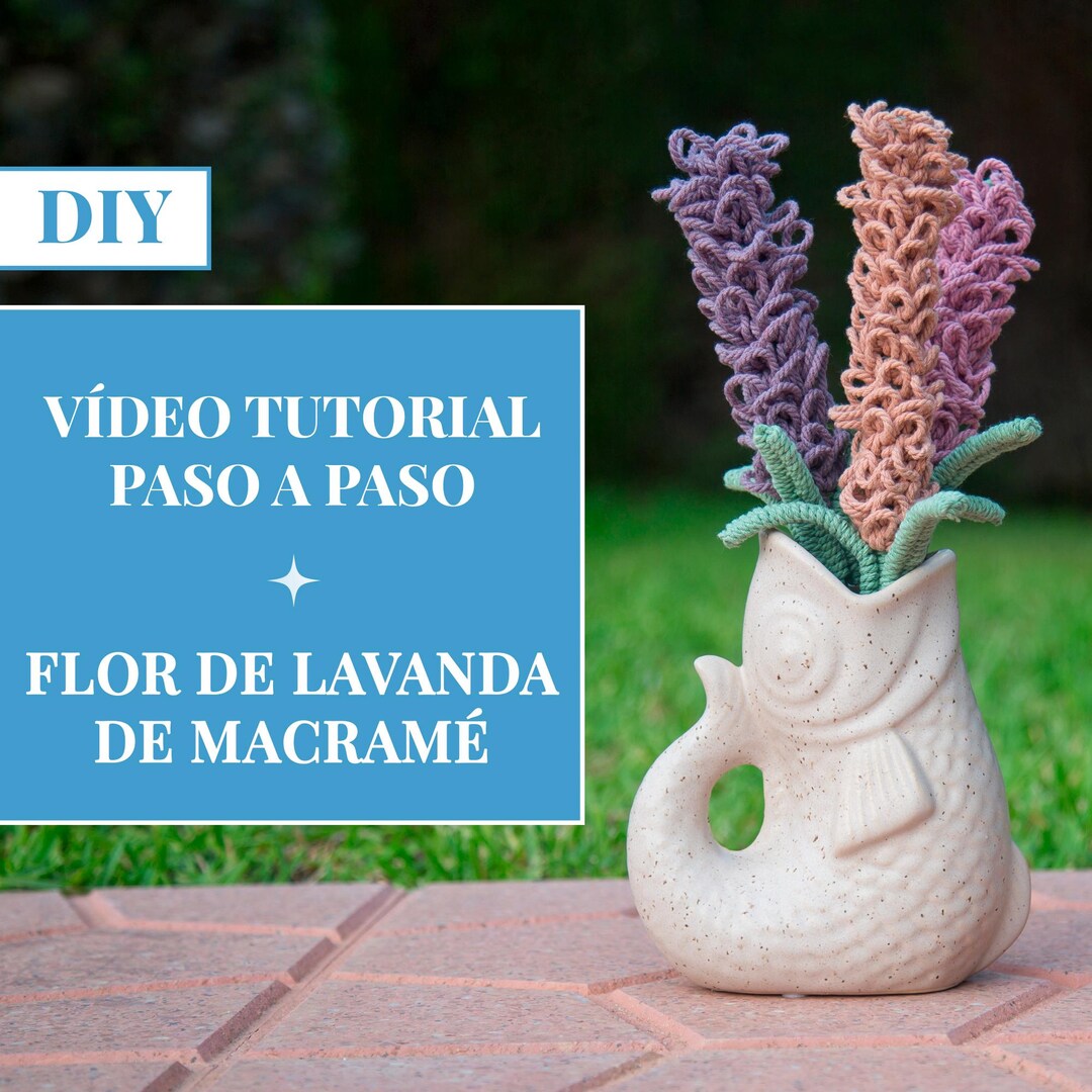 Step-by-step Macrame Video Tutorial | Macrame Lavender Flowers ...