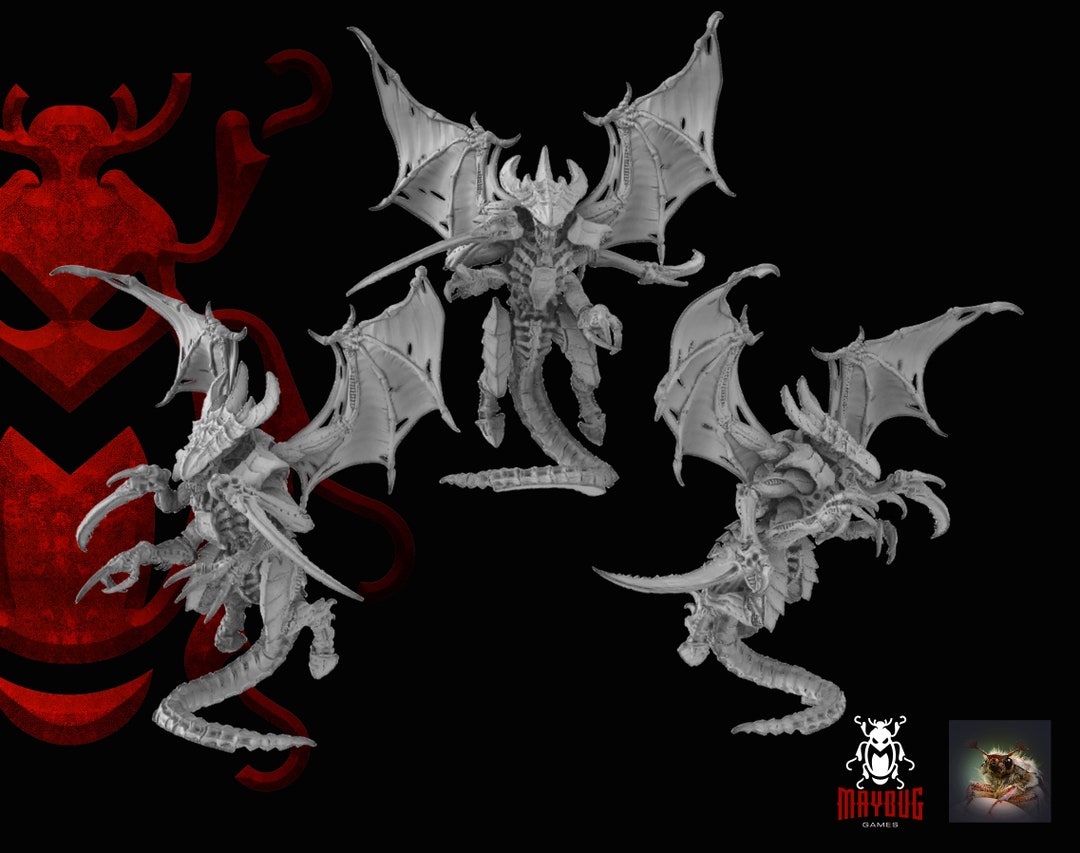 Space Bug Flying Warriors 3 Pcs Set Io_butov Desing Wargame - Etsy