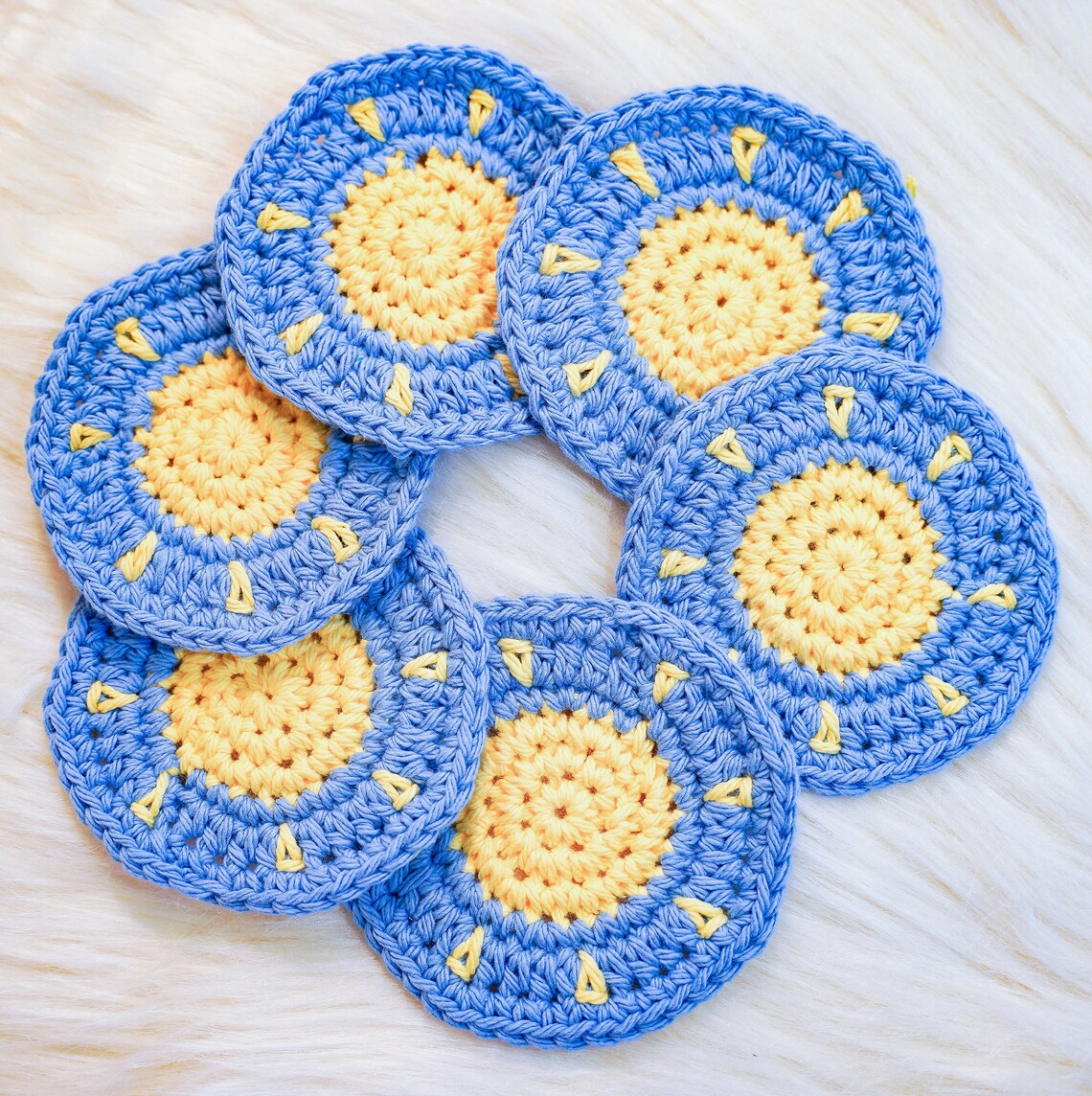 CROCHET PATTERN - Sunshine Coaster - Etsy
