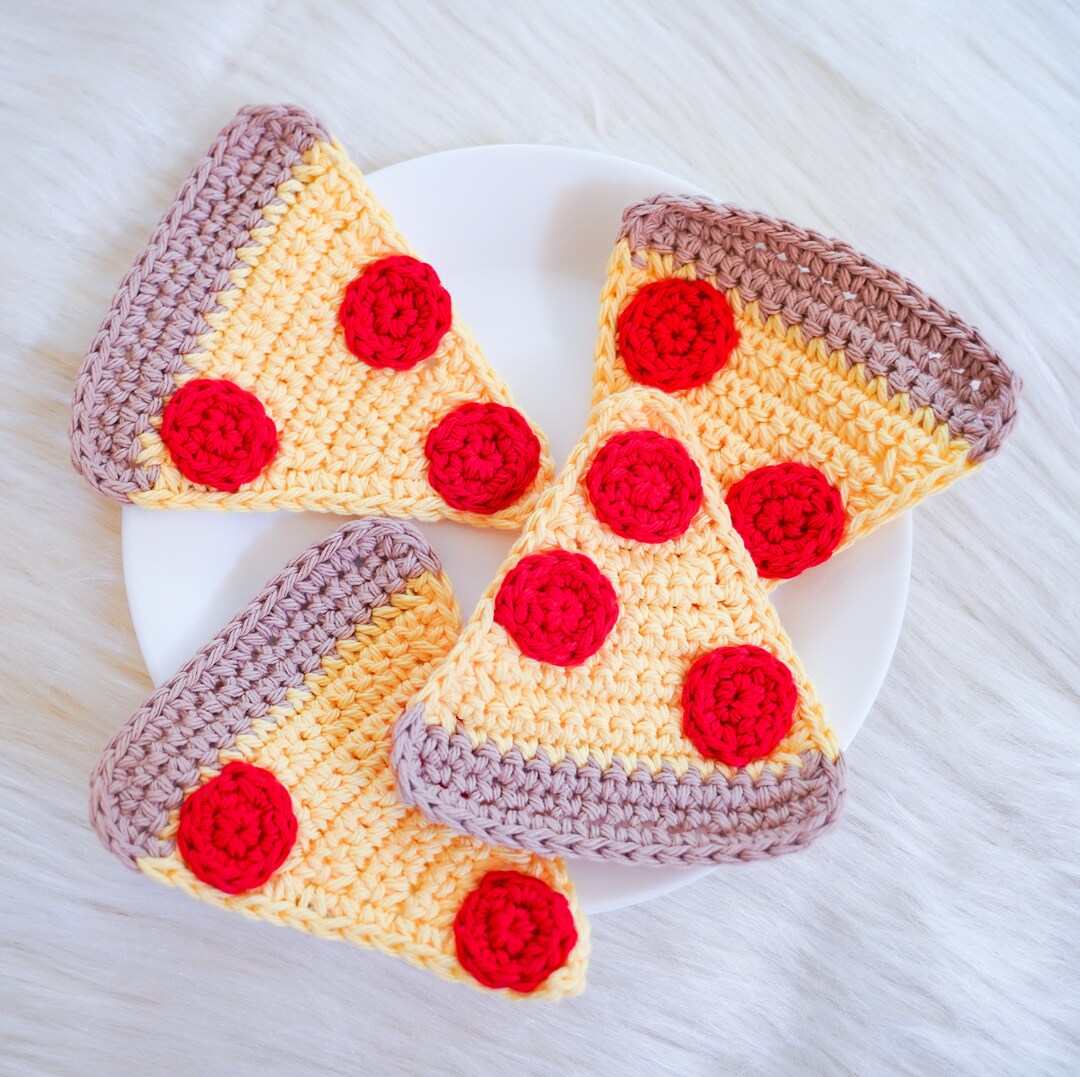 CROCHET PATTERN - Pizza Coaster - Etsy